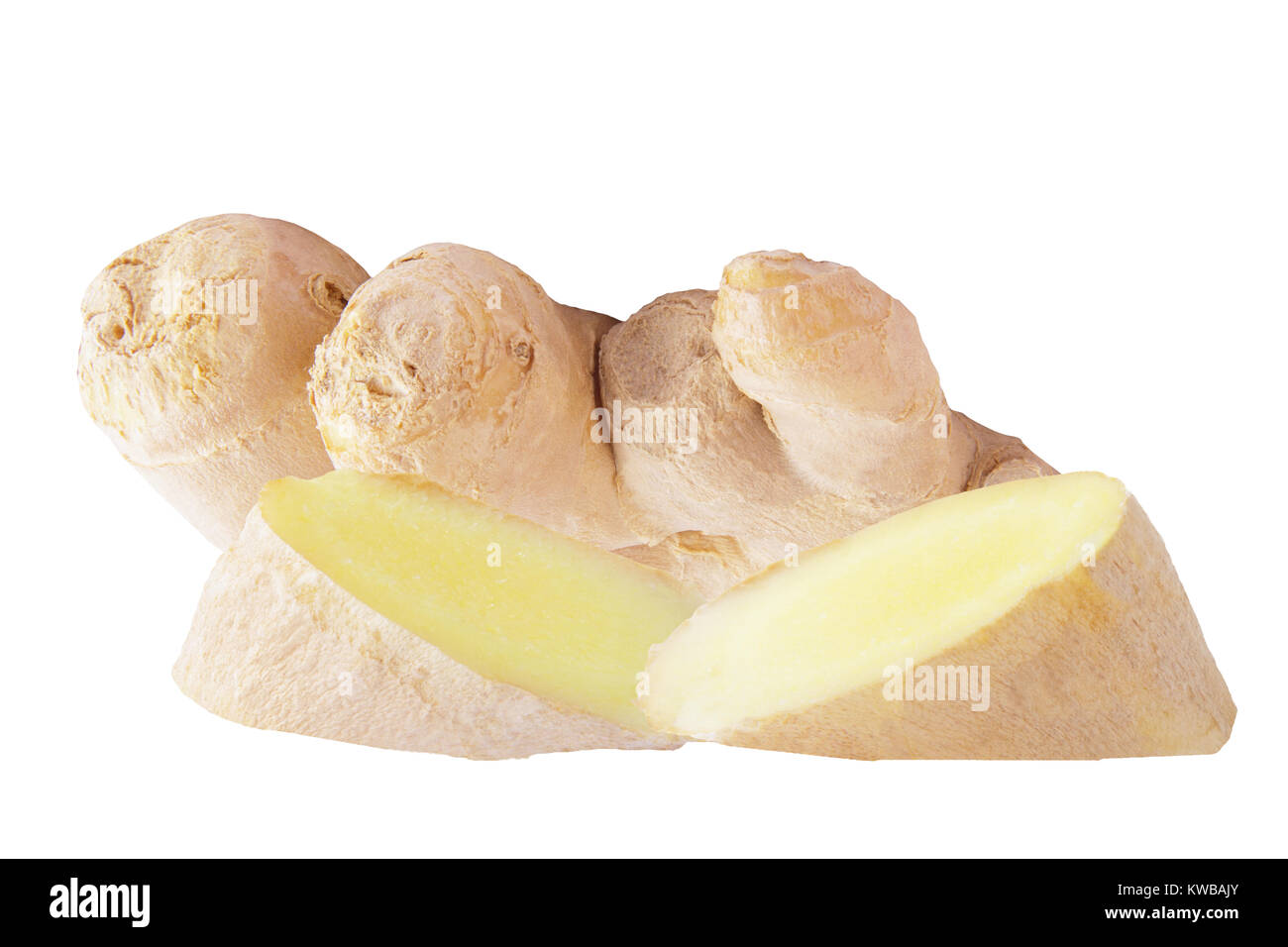 Isolated Ginger root. Ginger isolated on white background with clipping ...