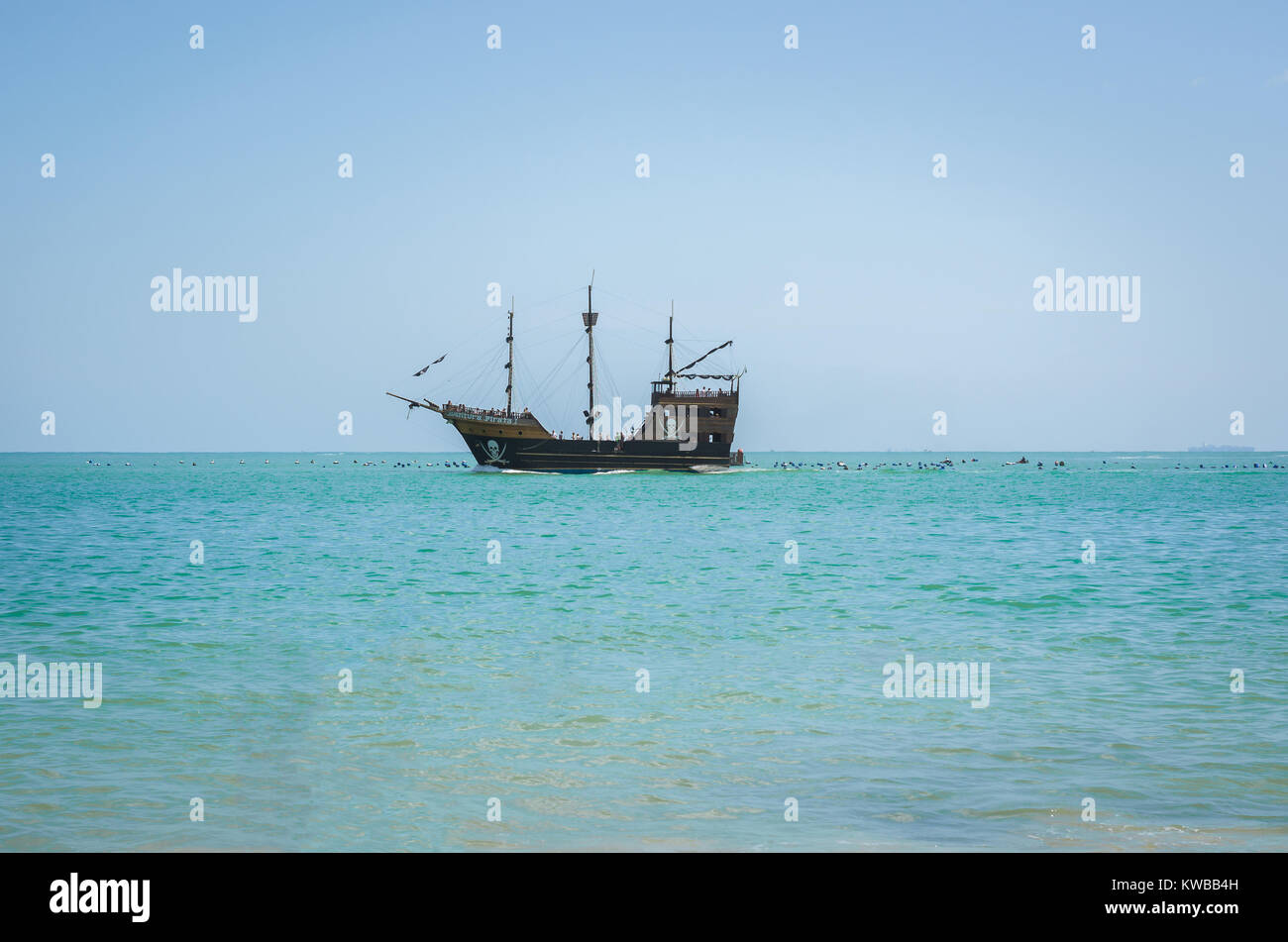 Camboriú, Brazil - December 09, 2017: Pirate boat, traditional tour of ...