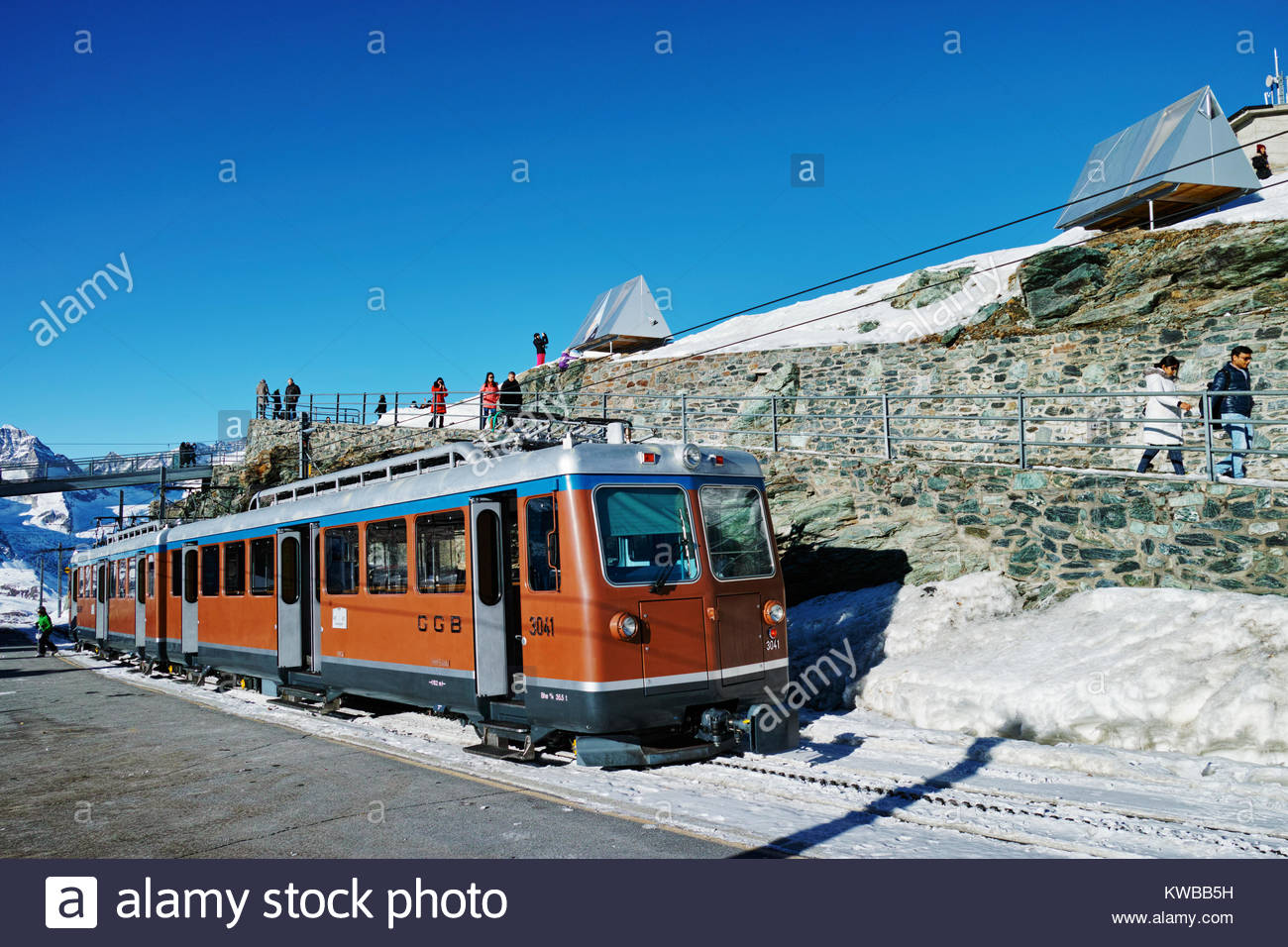 Gornergrat Mountain Railway Station Switzerland High Resolution Stock ...
