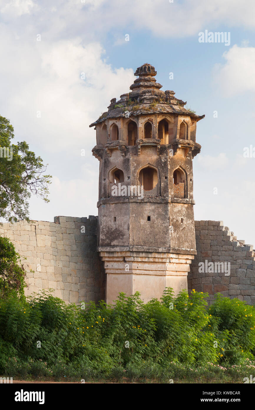 India, Karnataka, Hampi, Lotus Mahal, Watch Tower Stock Photo - Alamy