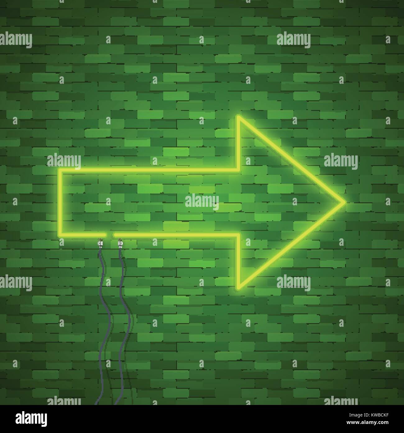 Neon Arrow Sign. Electric light arrow. Stock vector Stock Vector Image ...