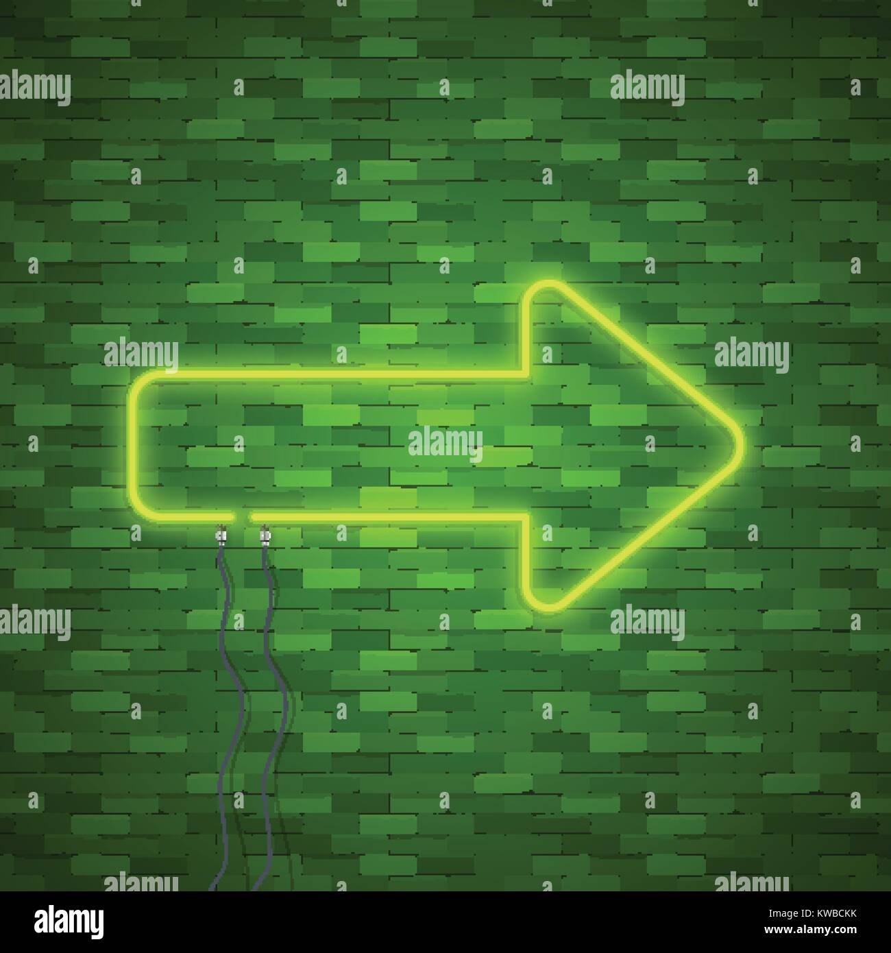 Neon Arrow Sign. Electric light arrow. Stock vector Stock Vector Image ...