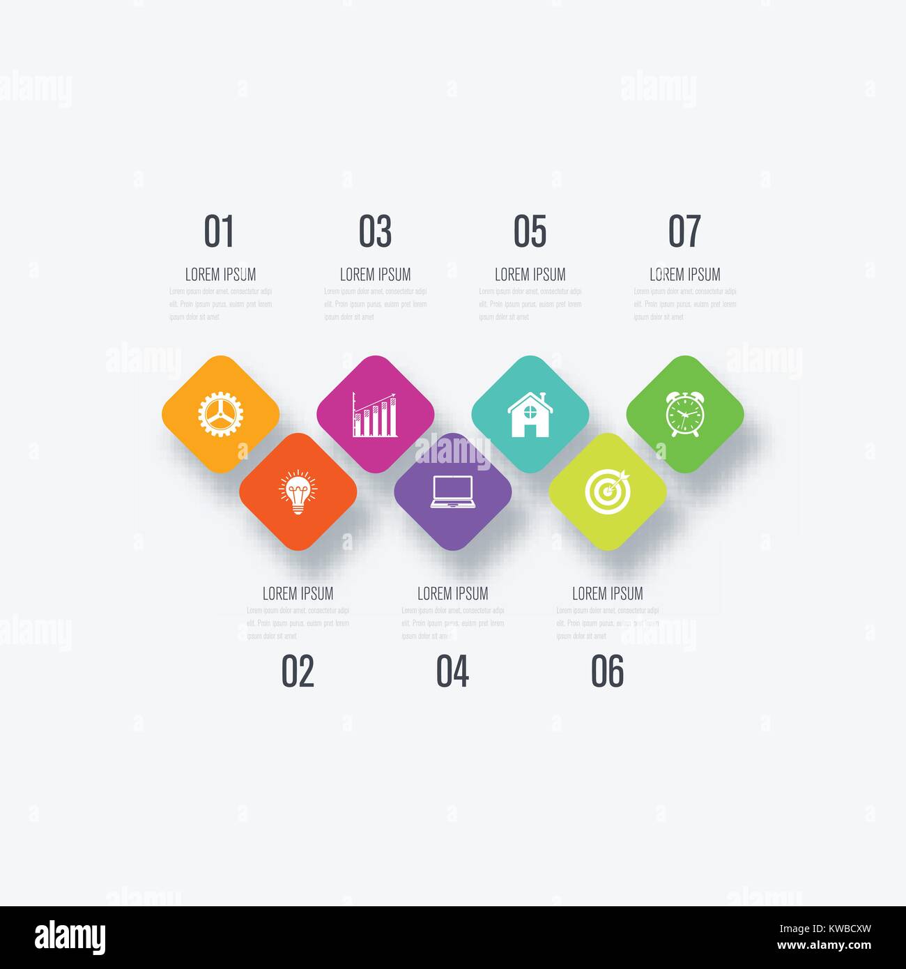 Creative process 7 steps Stock Vector Images - Alamy