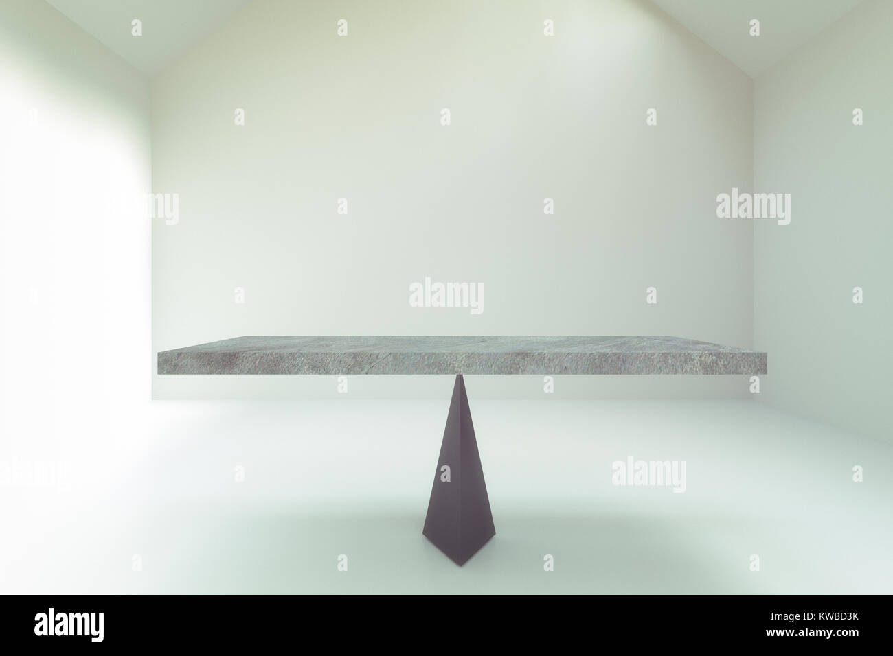 3D rendering of abstract balance scale Stock Photo - Alamy