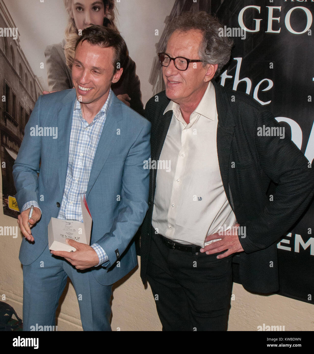 SYDNEY, AUSRALIA - JANUARY 07: Markus Zusak Geoffrey Rush arrives a 'he ...