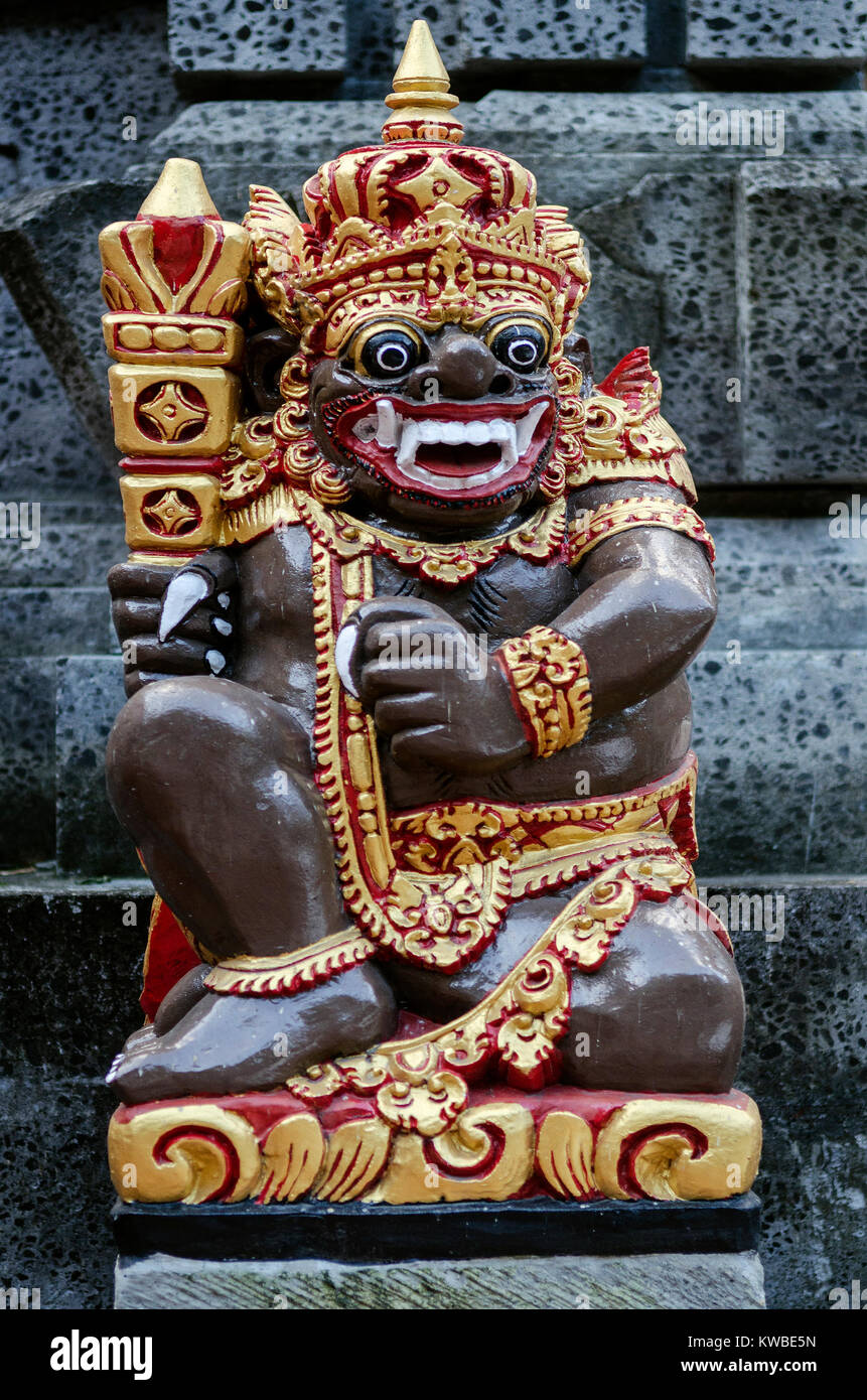 traditional ancient balinese hindu statues in bali temple indonesia ...