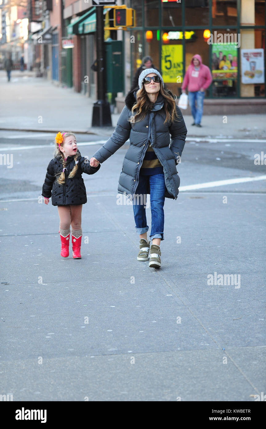 NEW YORK, NY - JANUARY 13: Matthew Broderick, Sarah Jessica Parker ...