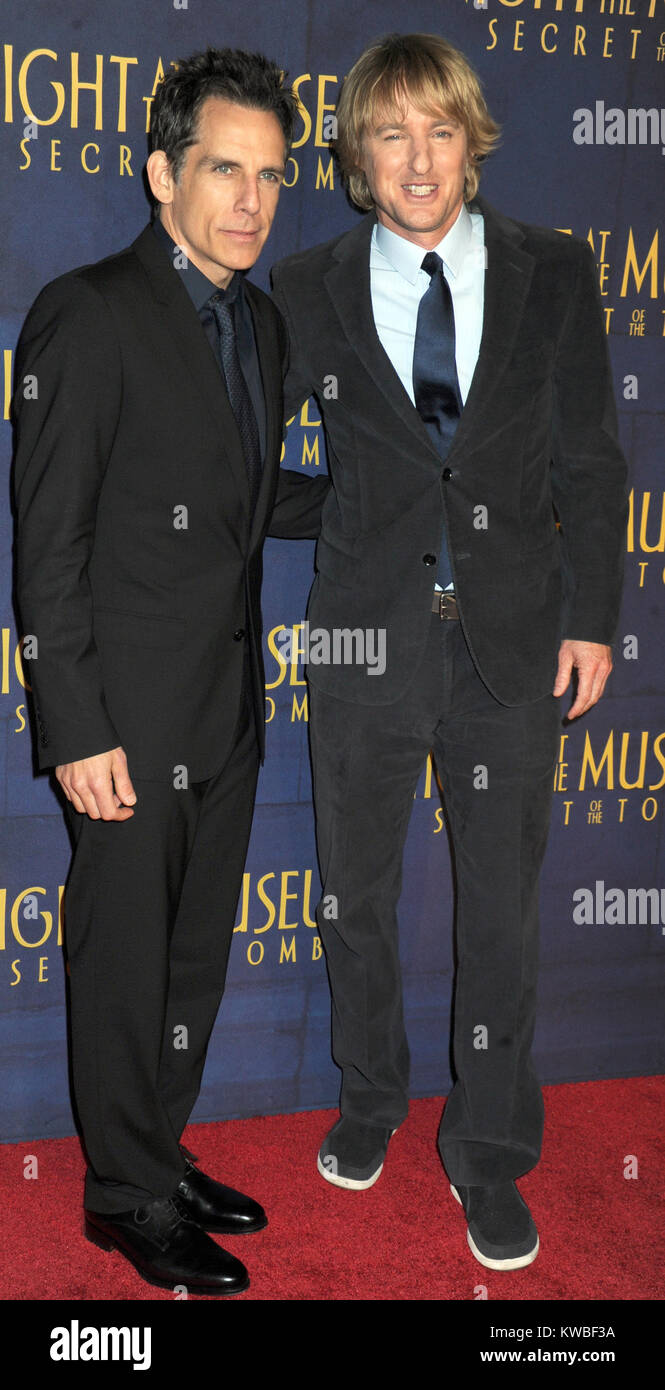 NEW YORK, NY - DECEMBER 11: Ben Stiller, Owen Wilson attends the 'Night ...
