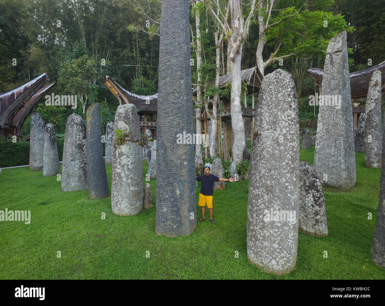 Bori Kalimbuang Megalithic sites in Tana Toraja Stock Photo - Alamy