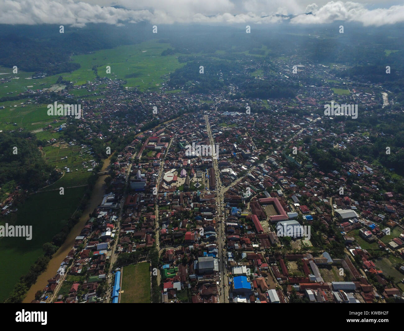 Indonesia city aerial hi-res stock photography and images - Alamy