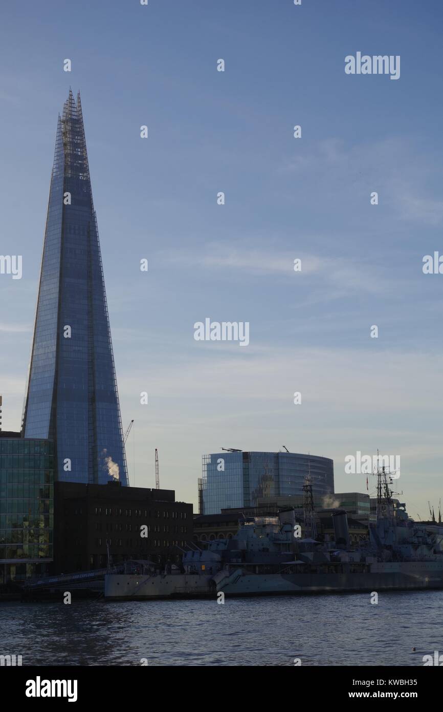The Shard, London Bridge Tower, Modern Dominating Skyscraper. London ...