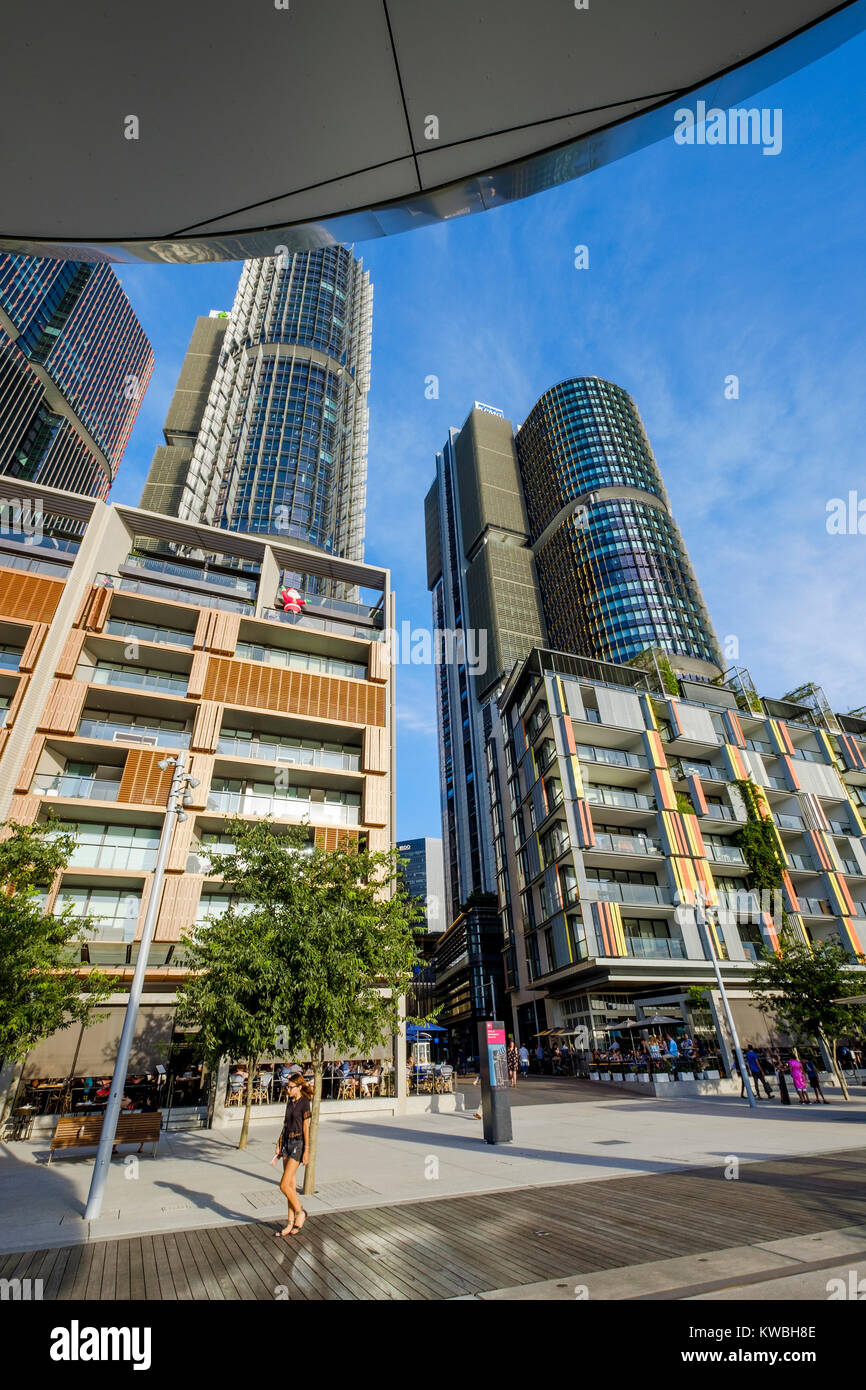 Residential buildings, restaurants and International Towers in ...