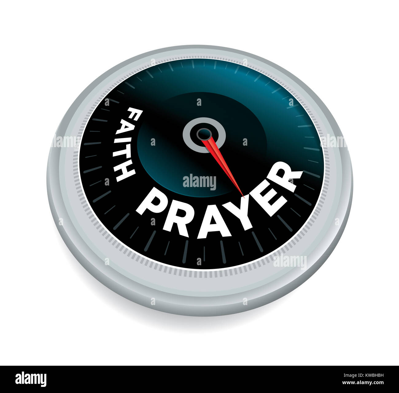 A faith and prayer dial meter odometer concept illustration isolated on ...