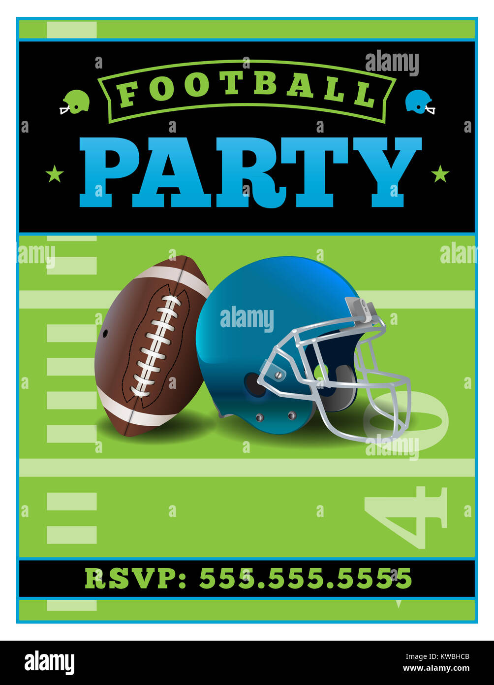 Clipart Super Bowl Football Party An Illustration For An American