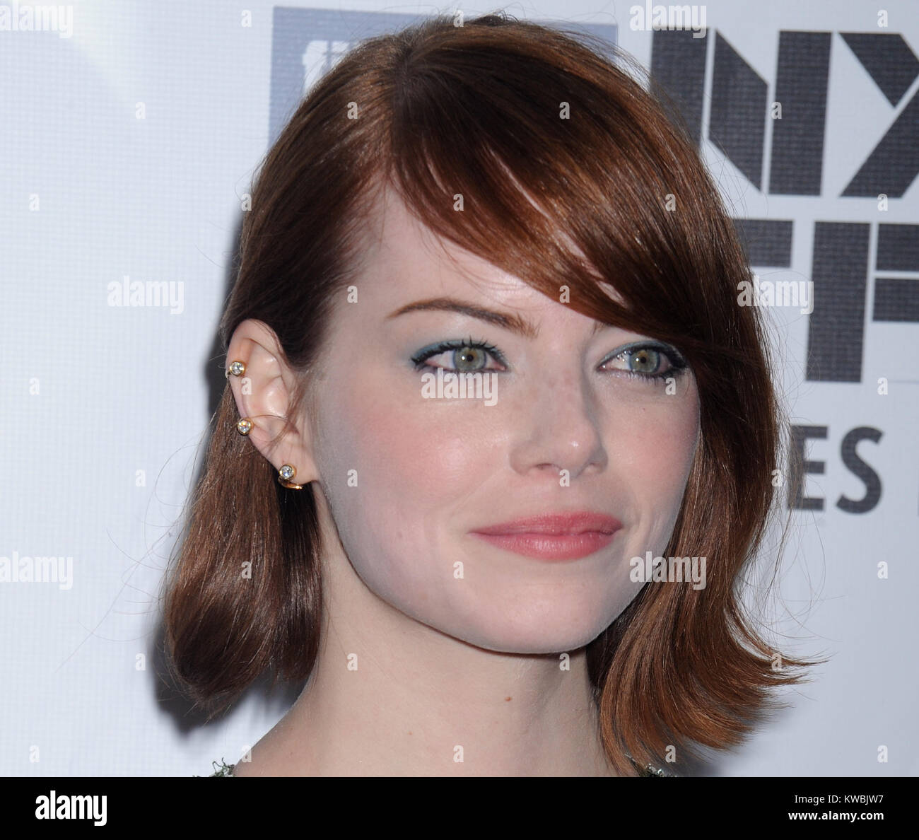 NEW YORK, NY - OCTOBER 11: Emma Stone attends the Closing Night Gala ...