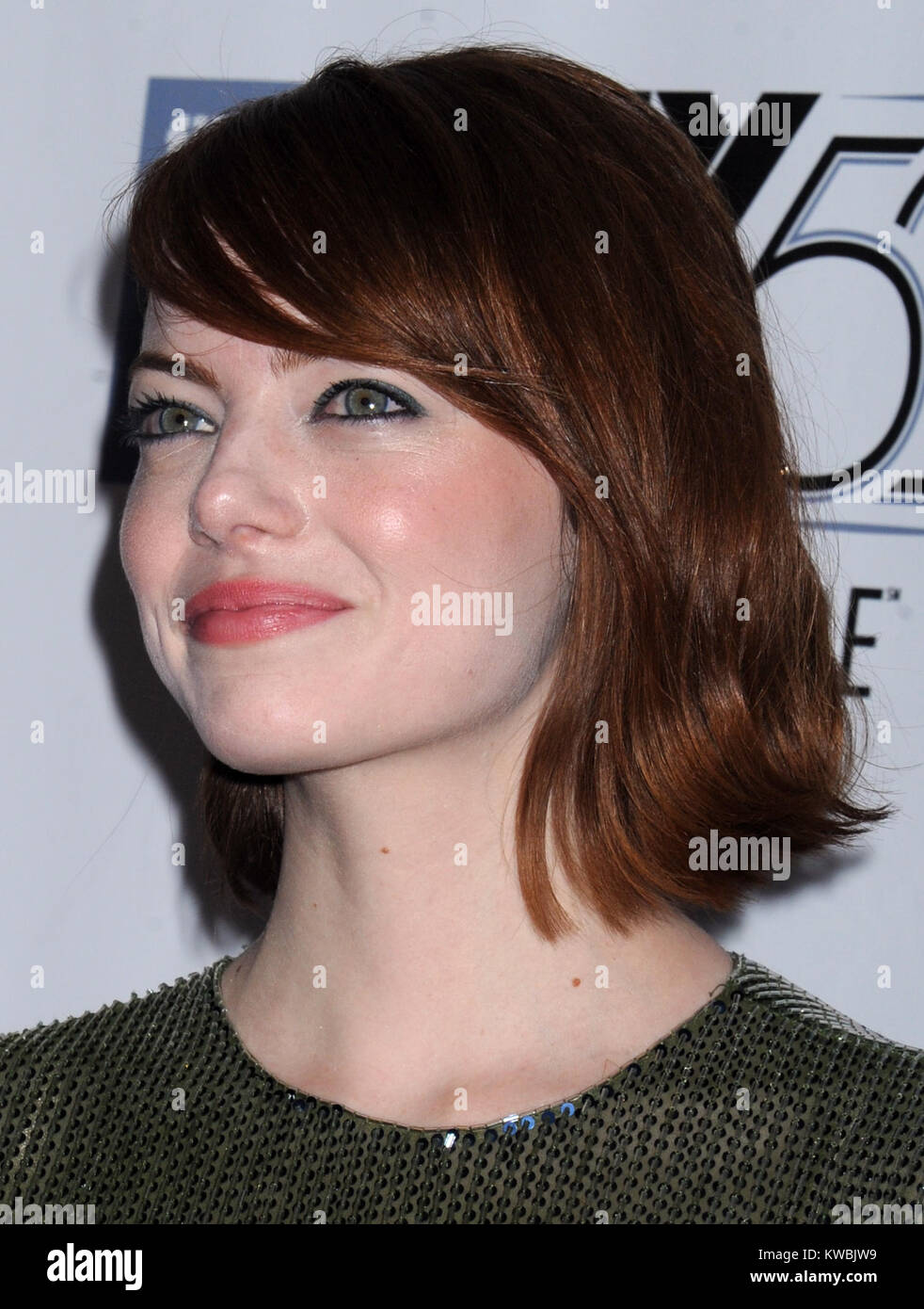 NEW YORK, NY - OCTOBER 11: Emma Stone attends the Closing Night Gala ...