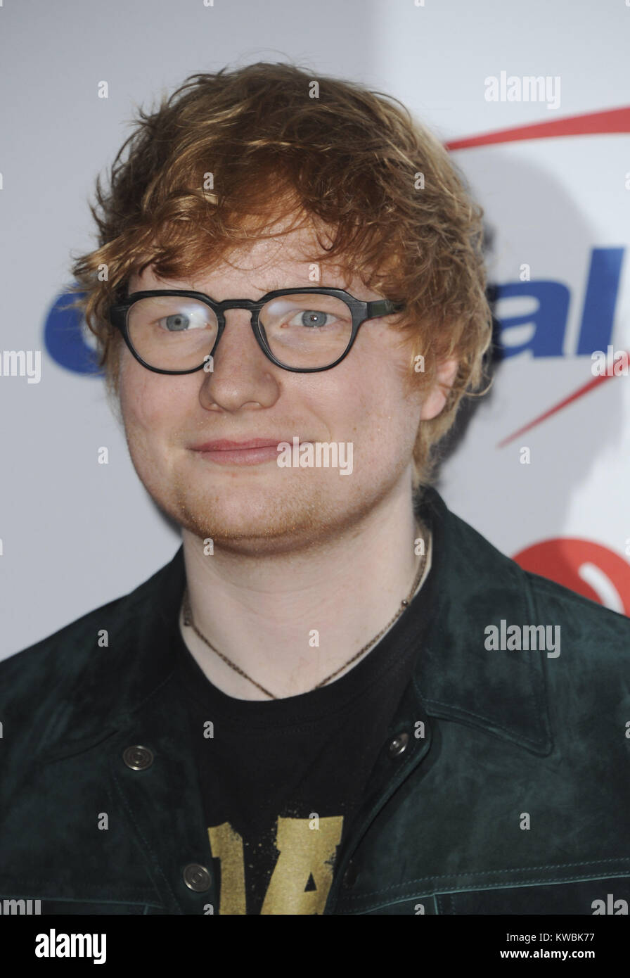 The Jingle Ball 2017 - Arrivals Featuring: Ed Sheeran Where: Los ...
