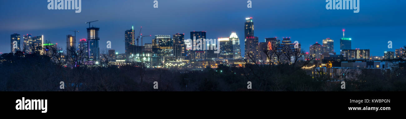 High Resolution Panorama of Austin Skyline Stock Photo - Alamy