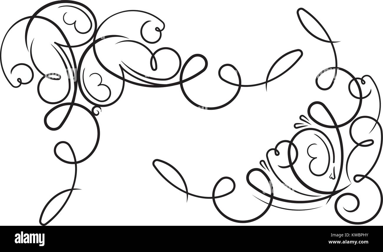 Floral corners Black and White Stock Photos & Images - Alamy