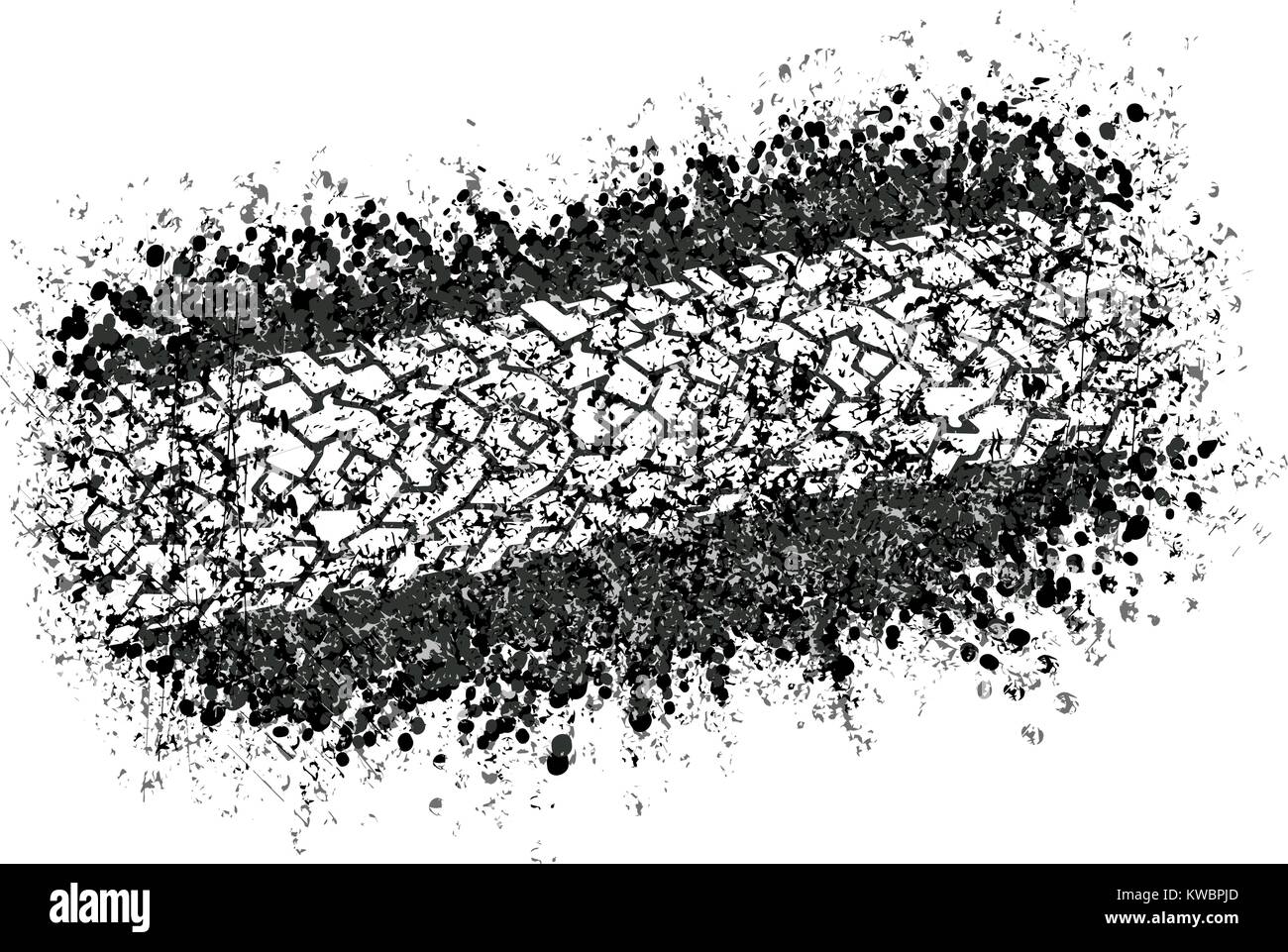 Vector trail design trace of the tyre in grunge style Stock Vector ...
