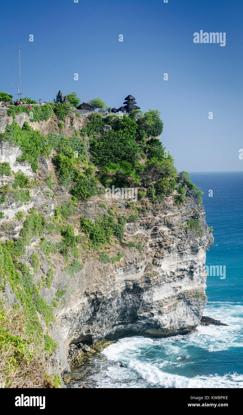 uluwatu ancient landmark clifftop balinese hindu temple in bali island ...