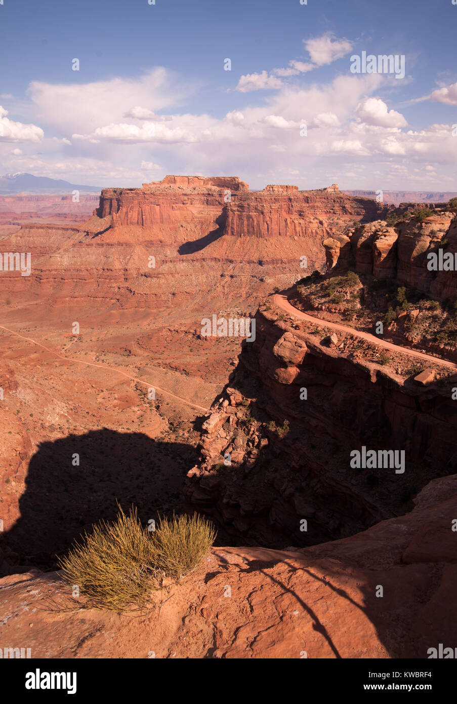 Deep valleys and high buttes cut out by the Colorado River in ...