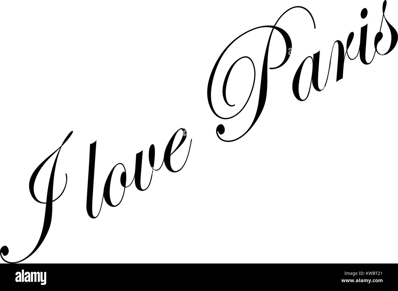 Love paris text sign Stock Vector Images - Alamy