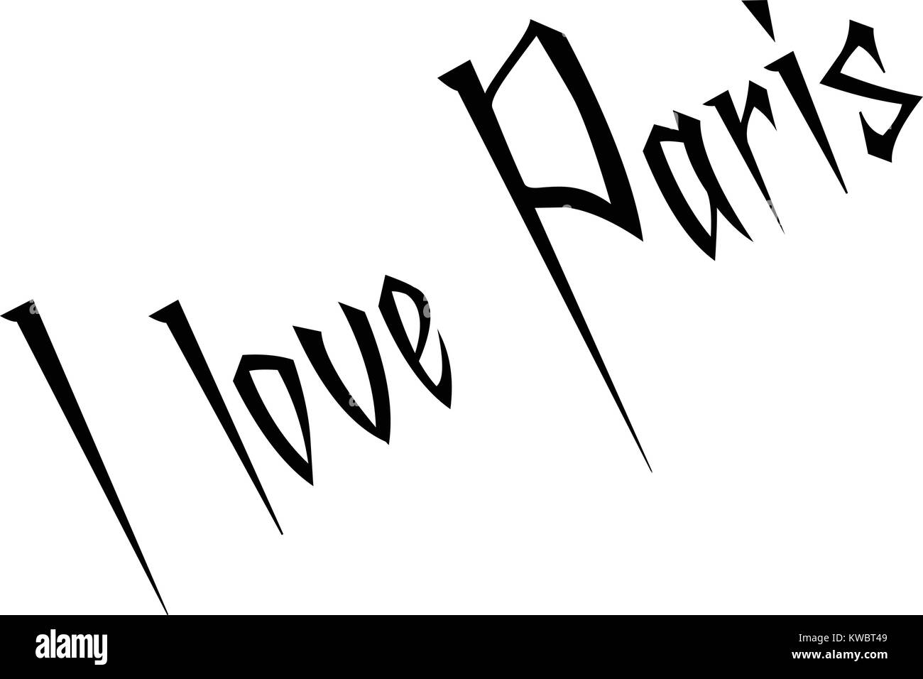 I love paris sign Stock Vector Images - Alamy