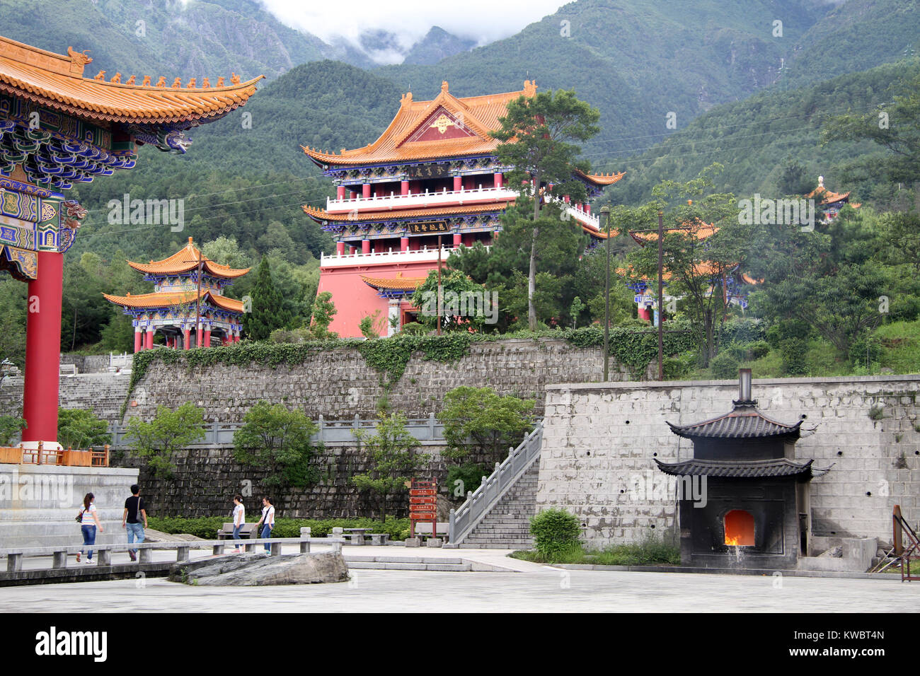 Pagodas and oven in monastery ChongSheng in Dali, China Stock Photo - Alamy