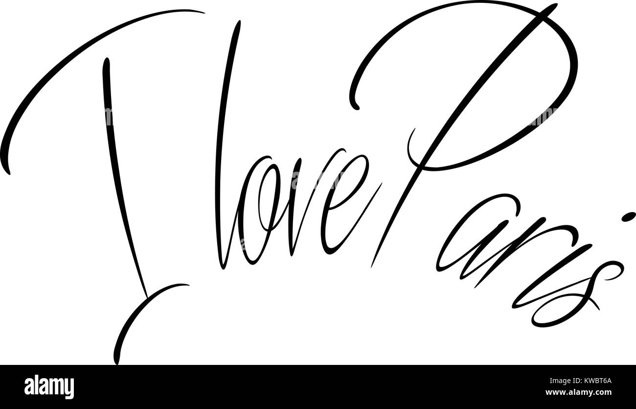 Love paris text sign Stock Vector Images - Alamy