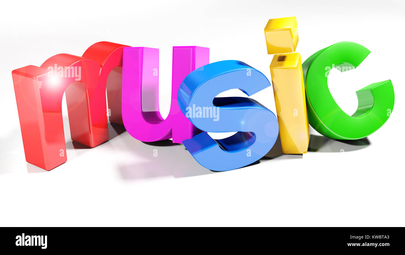Colorful music - 3D rendering Stock Photo - Alamy