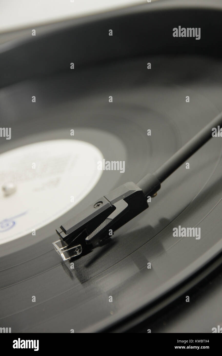 Stylus on a vinyl record Stock Photo - Alamy