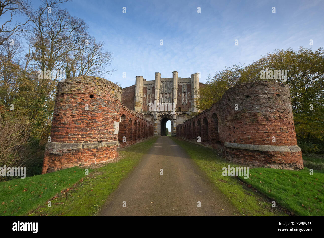 Entrance to Thornton Abbey gatehouse in North Lincolnshire Stock Photo ...