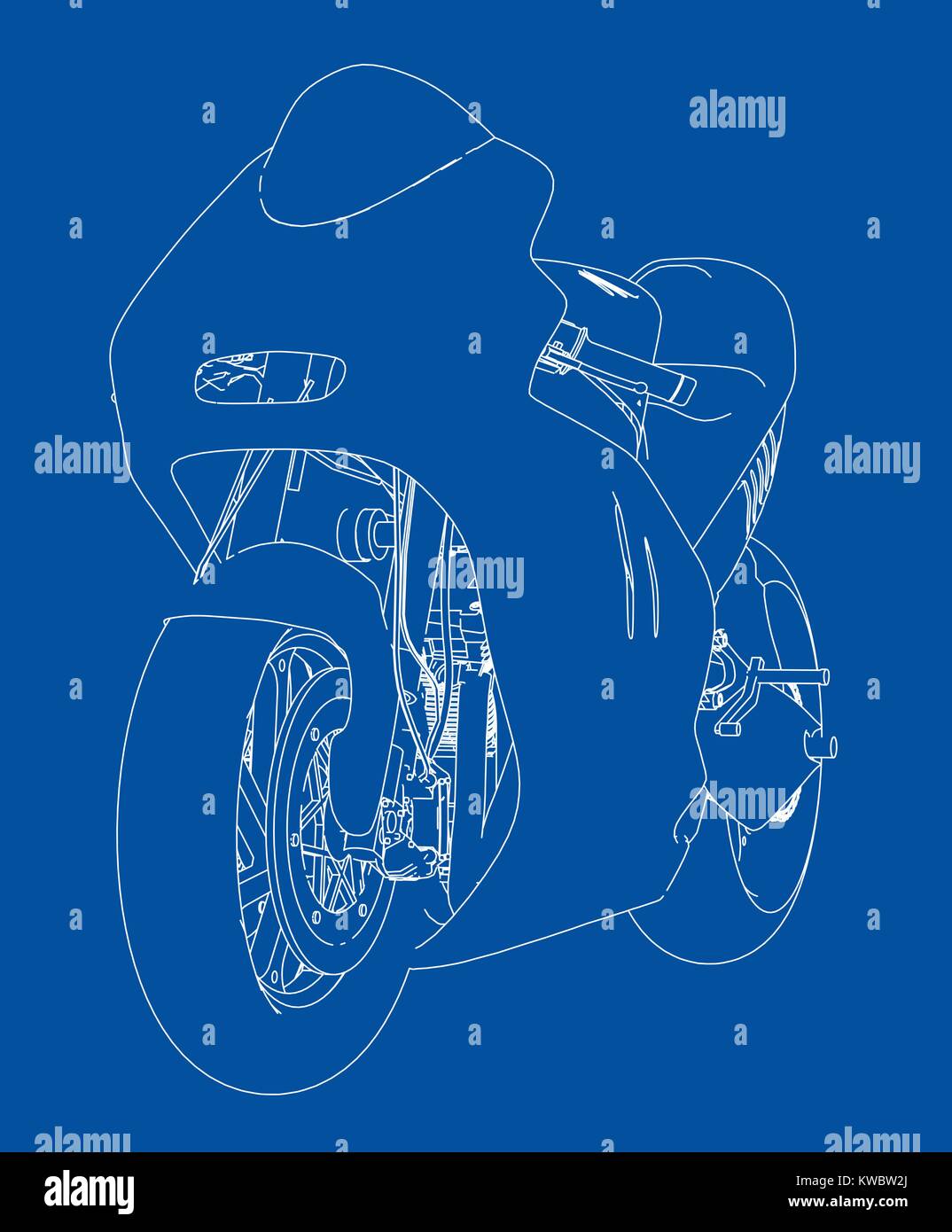 Motorcycle sketch. Vector Stock Vector Image & Art - Alamy