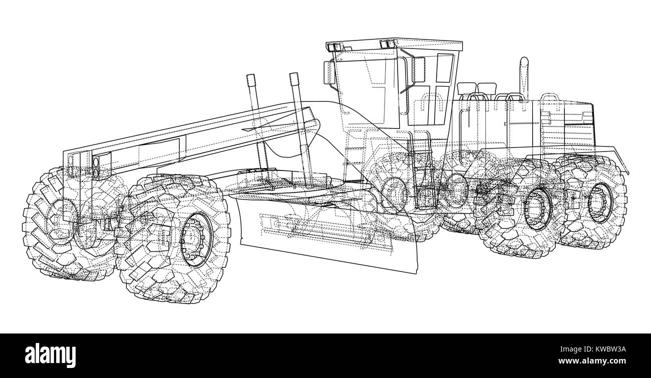 Road grader. Vector Stock Vector Image & Art - Alamy