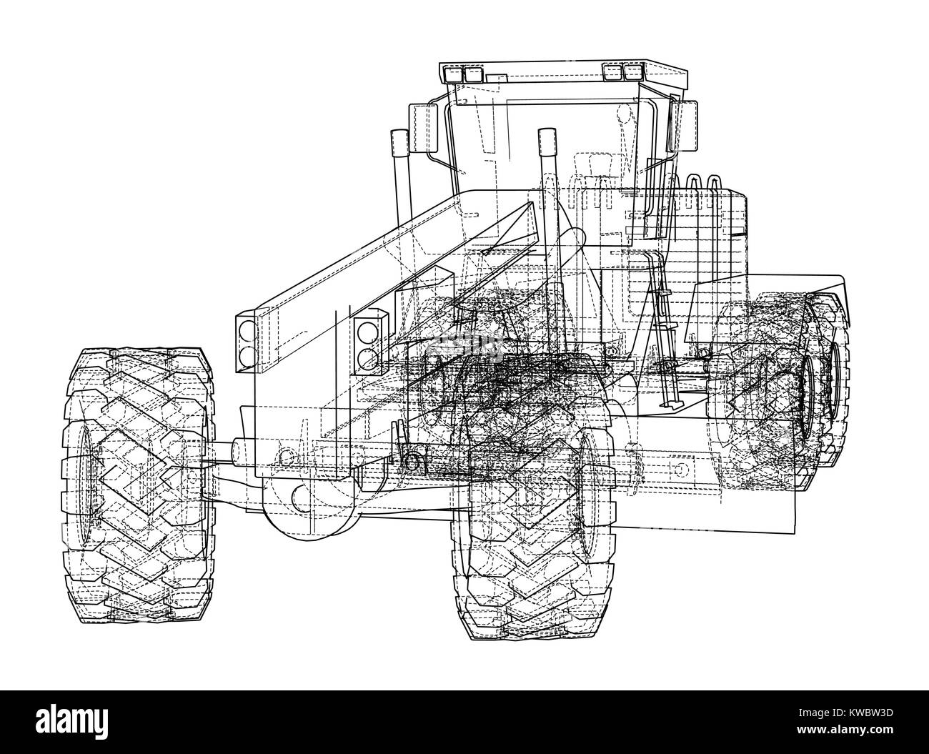 Road grader. Vector Stock Vector Image & Art - Alamy