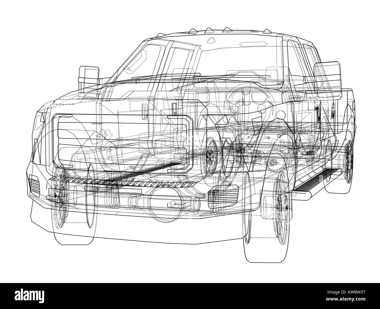 Car SUV drawing outline. Vector Stock Vector Image & Art - Alamy