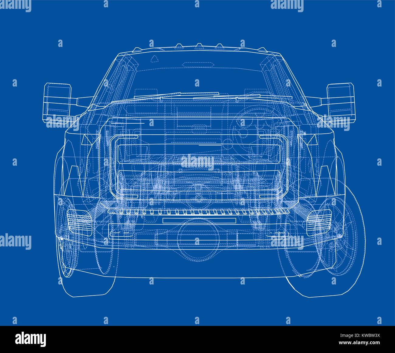 Car SUV drawing outline. Vector Stock Vector Image & Art - Alamy