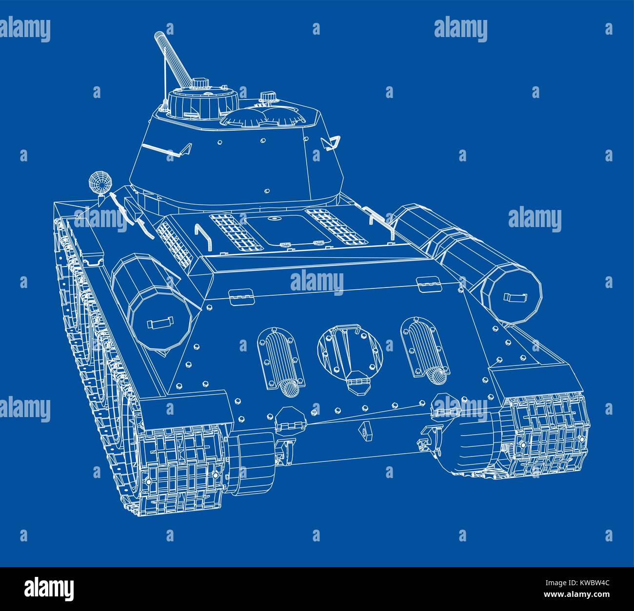 Blueprint of realistic tank Stock Vector Image & Art - Alamy