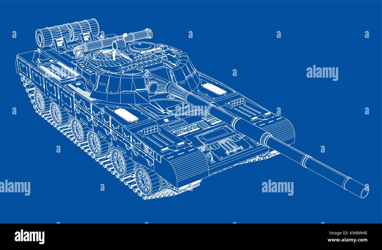 Blueprint of realistic tank Stock Vector Image & Art - Alamy