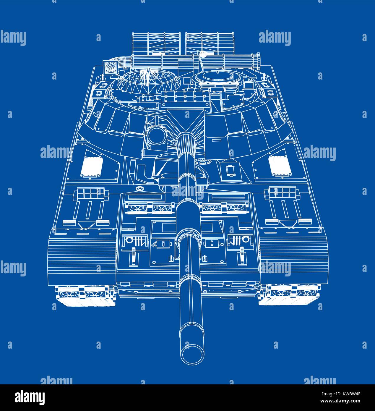 Blueprint of realistic tank Stock Vector Image & Art - Alamy