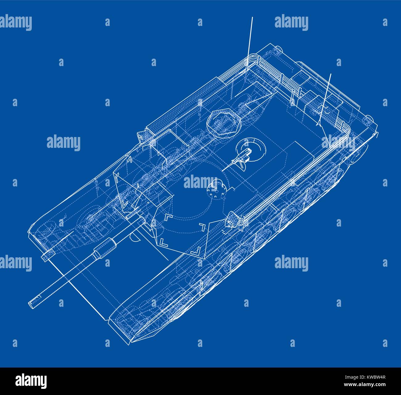 Blueprint of realistic tank Stock Vector Image & Art - Alamy
