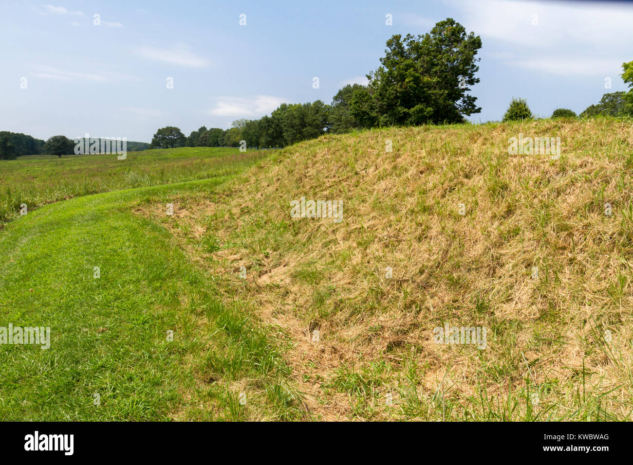 General view of artillery mound in Valley Forge military camp,Valley ...