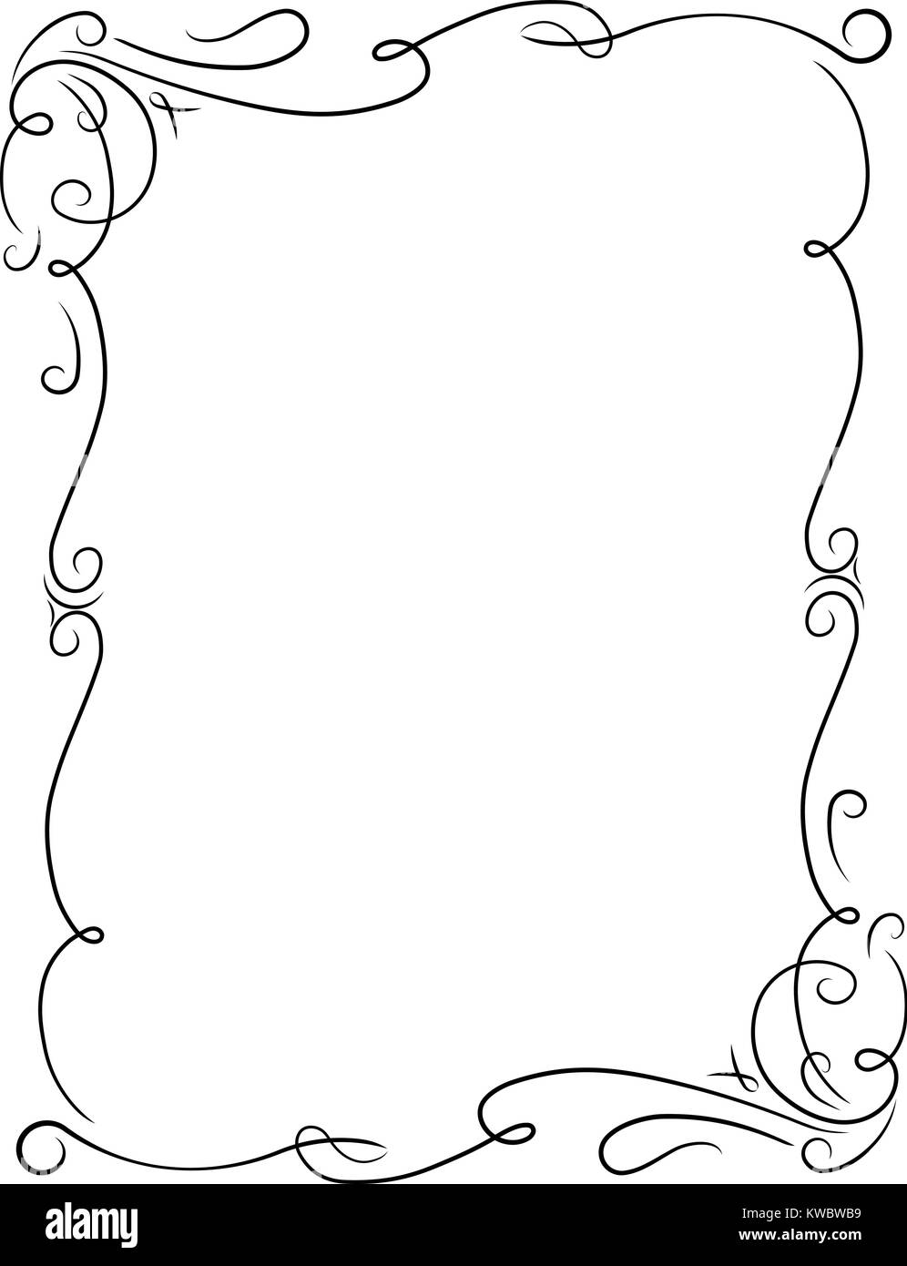 Vintage black frame with empty place for your text or other design ...