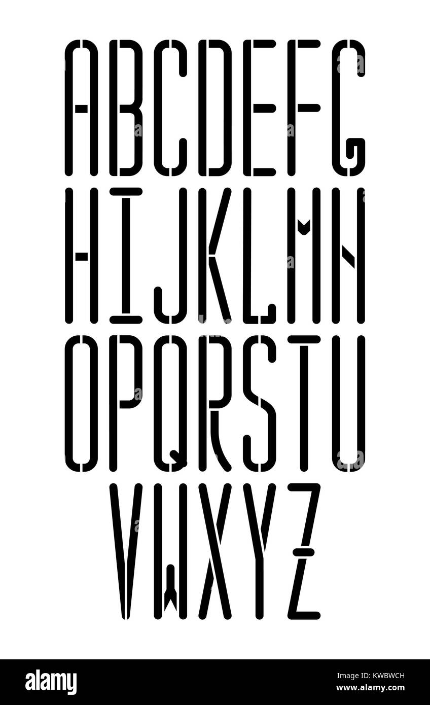 Serif Stencil Font