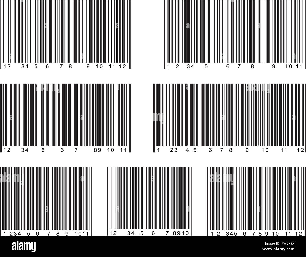 Set of 6 bar code labels. Vector illustration Stock Vector Image & Art ...