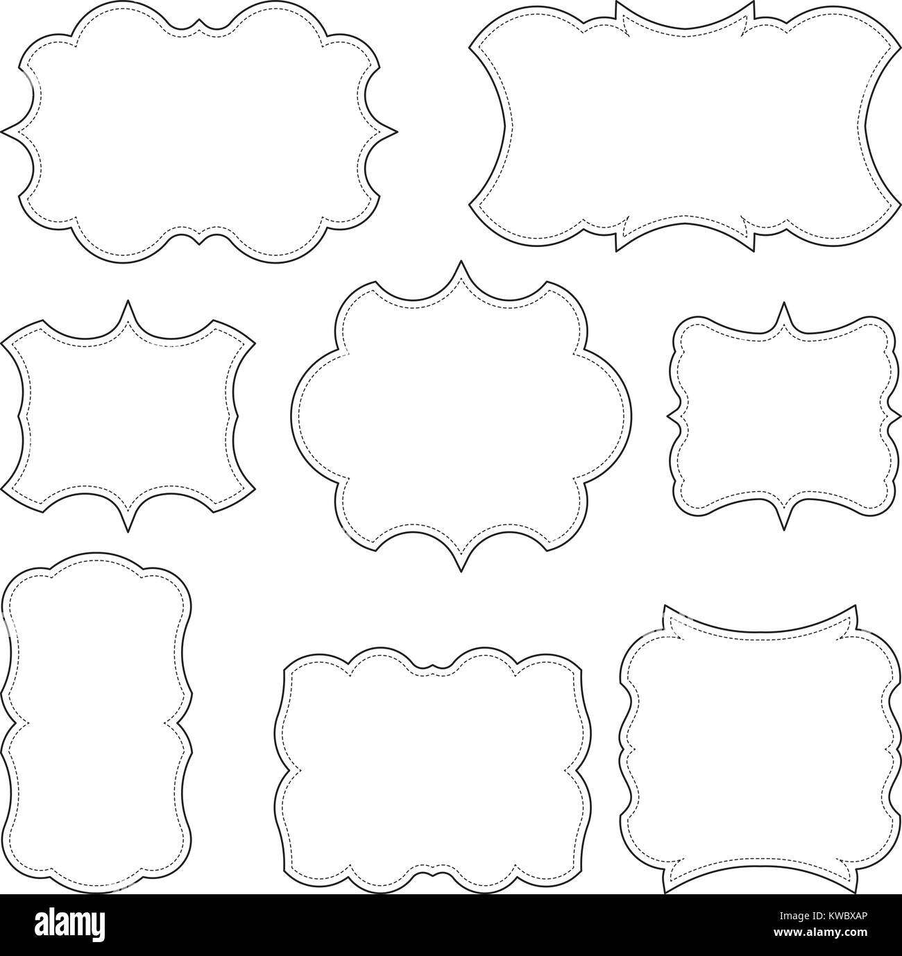 Set of 8 decorative vector unusual frames for your design Stock Vector ...