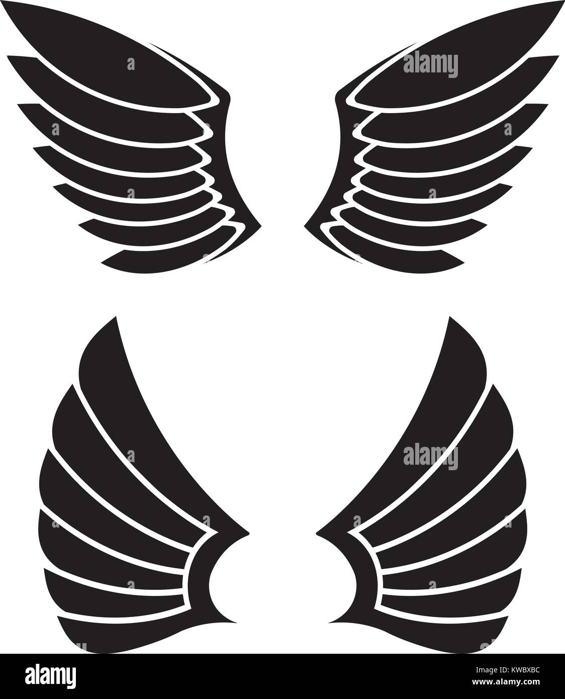 Pair angel wings icon cartoon hi-res stock photography and images - Alamy