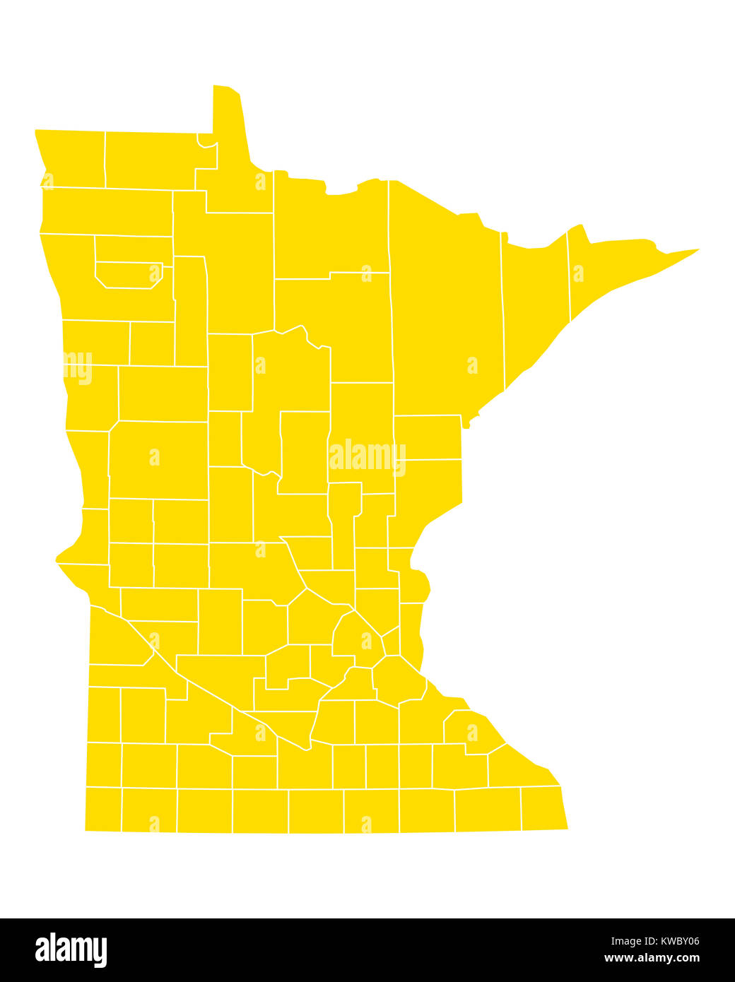 Map of Minnesota Stock Photo - Alamy
