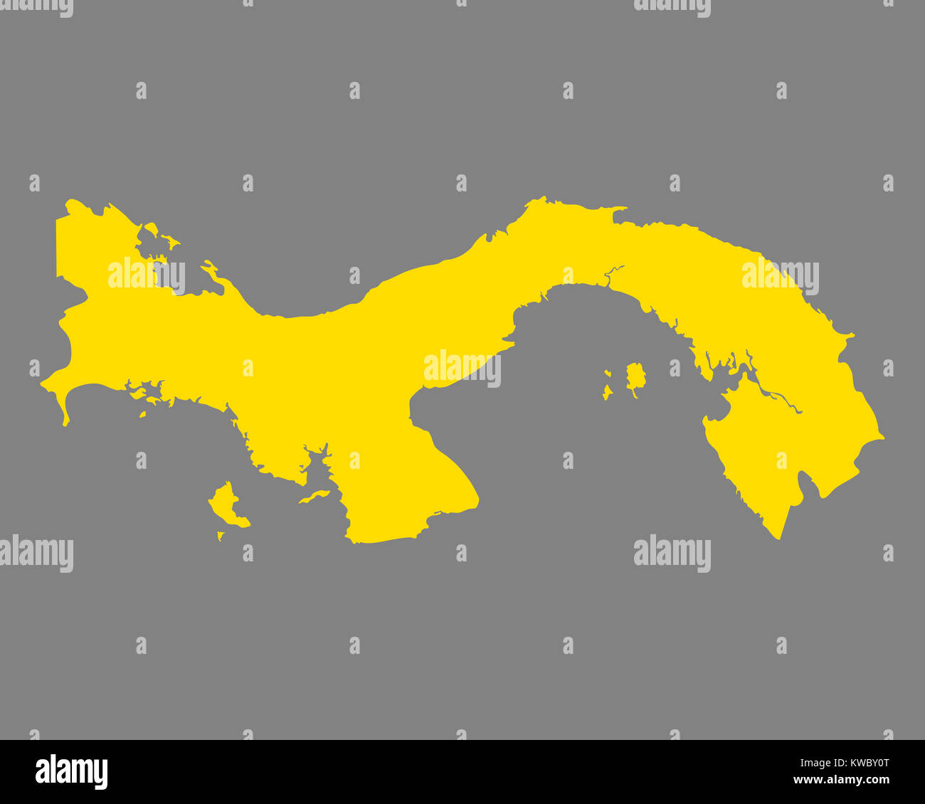 Map of Panama Stock Photo - Alamy